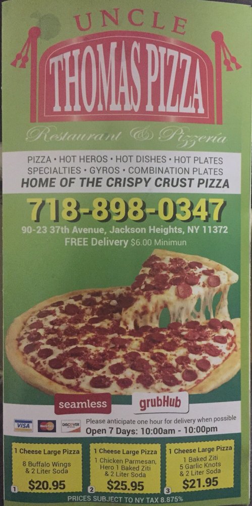 Uncle Thomas Pizza - Pizza - 90-23 37th Ave, Jackson Heights, Queens ...