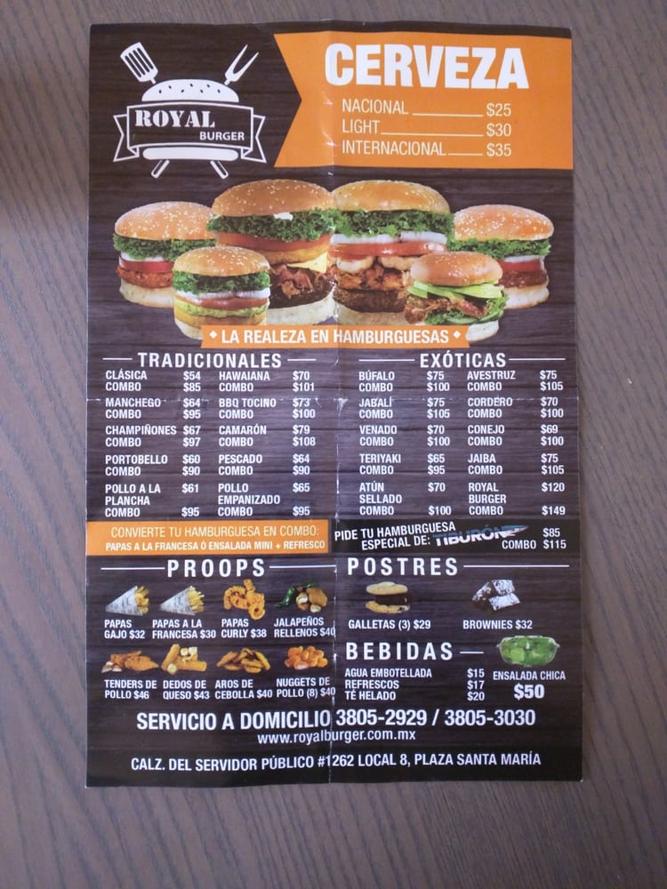 Royal Burger - Burgers - Av. Calz del Servidor Publico 1262, Zapopan ...