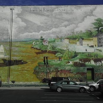 Town of Kansas 1850 Mural - Public Art - 3RD And Wyandotte, Rivermarket ...