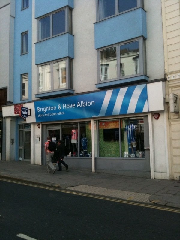 Brighton & Hove Albion F C Club Shop - Sporting Goods - 6 Queens Road ...