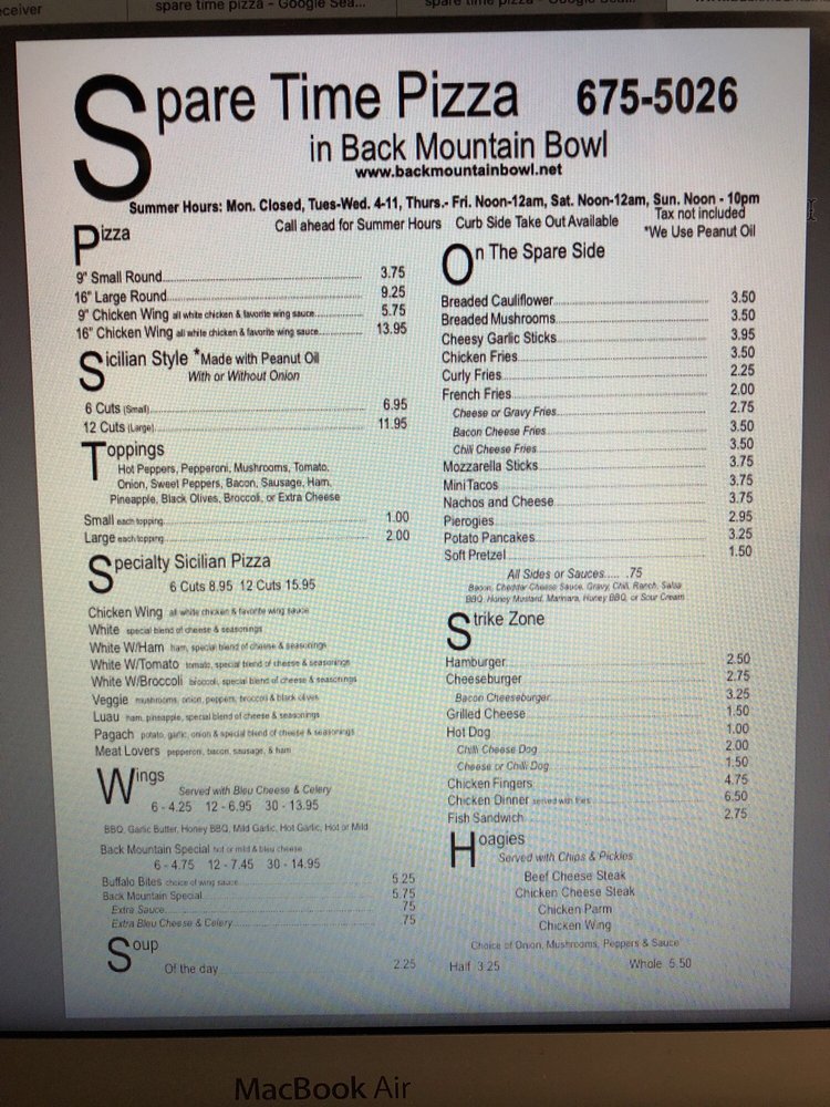 Spare Time Pizza - Pizza - 3555 Memorial Hwy, Dallas, PA - Restaurant ...