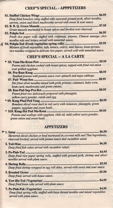 Online Menu of Thai Kitchen Restaurant, Hanford, California, 93230 - Zmenu