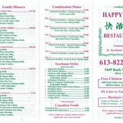 Happy Lam Restaurant - Chinese - 5469 Bank Street, Gloucester, ON ...