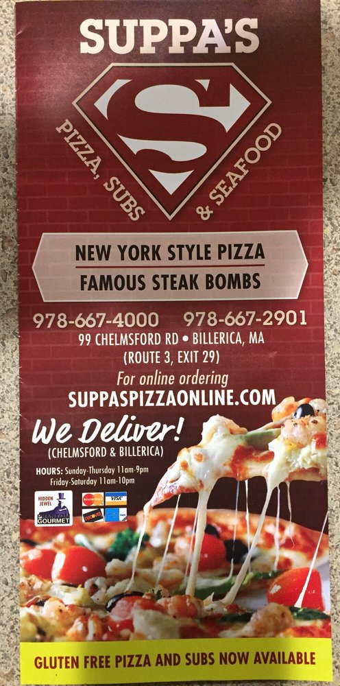 Suppa’s Pizza, Subs & Seafood - 13 Photos - Pizza - 99 Chelmsford Rd, Billerica, MA - Restaurant ...