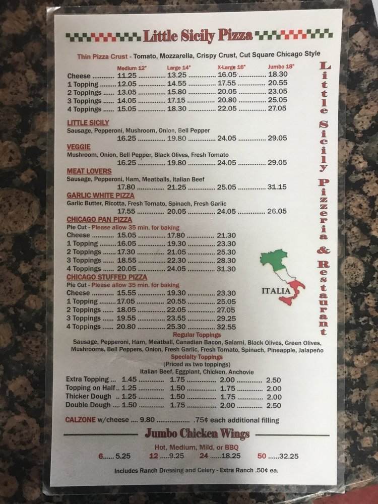 Online Menu of Little Sicily Restaurant, Surprise, Arizona, 85374 - Zmenu