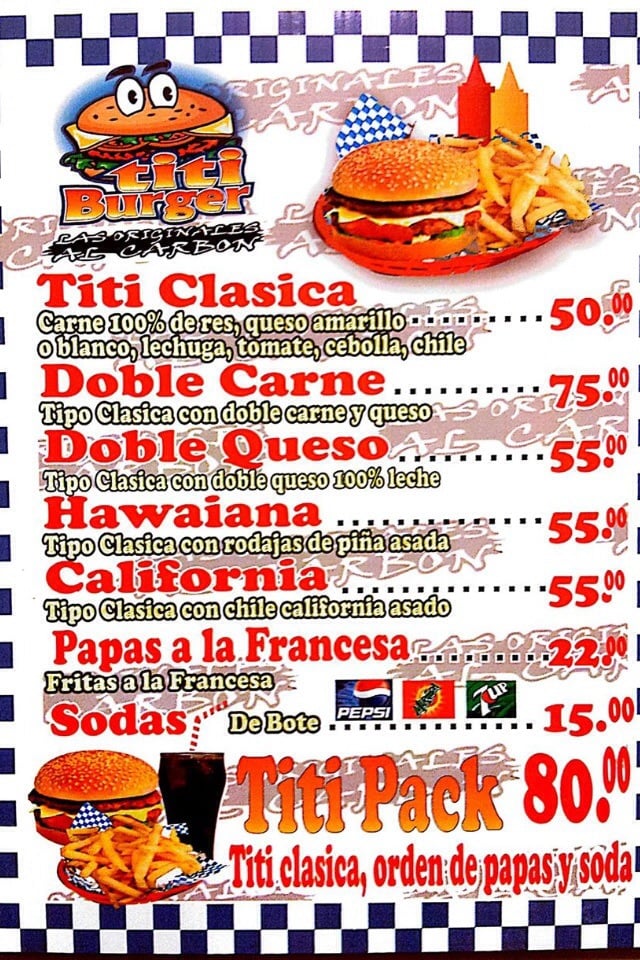 Titi Burger - Burgers - Lopez Collado 2092, Mexicali, Baja California ...