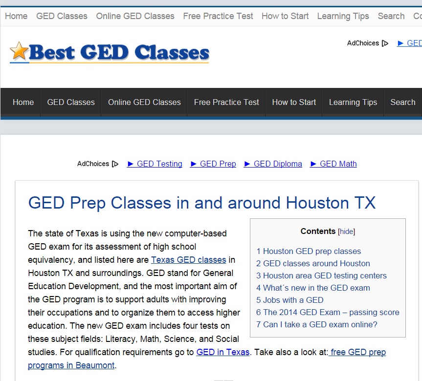 Best GED Classes Adult Education 2525 Robinhood St West University