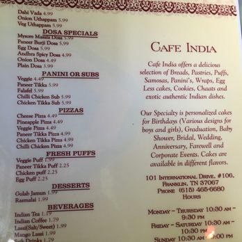 Cafe India - Bakery and Cuisine - 52 Photos & 63 Reviews - Cafes - 101 ...