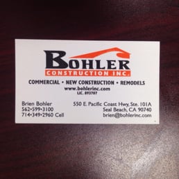 Bohler Construction - Contractors - 550 Pacific Coast Hwy, Seal Beach ...