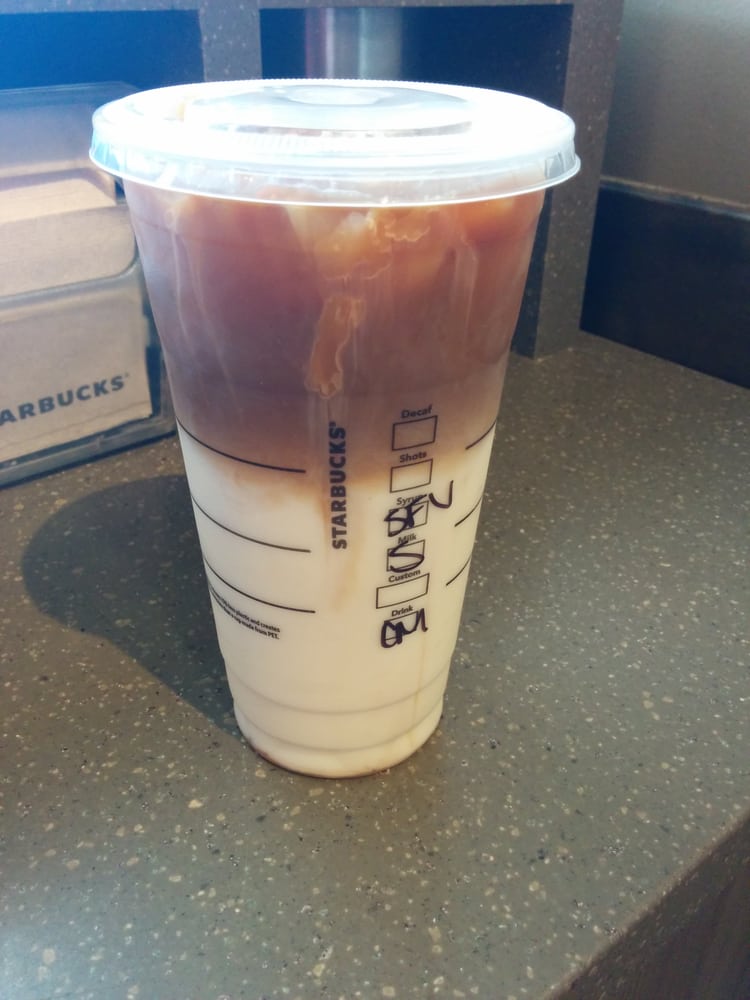 iced hazelnut macchiato