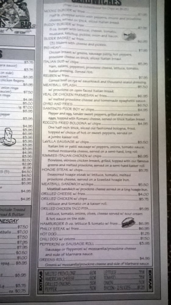 Online Menu of La Villa Sports Bar & Grille Restaurant, Struthers, Ohio ...